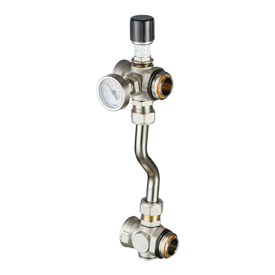Байпас проходной 200 мм с термометрами (VT.0667T.0.0)