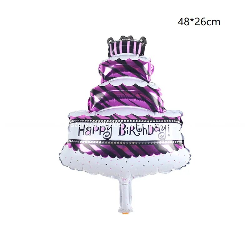 Большой трехслойный торт для дня рождения DAWN Сиреневый, mini cake pruple