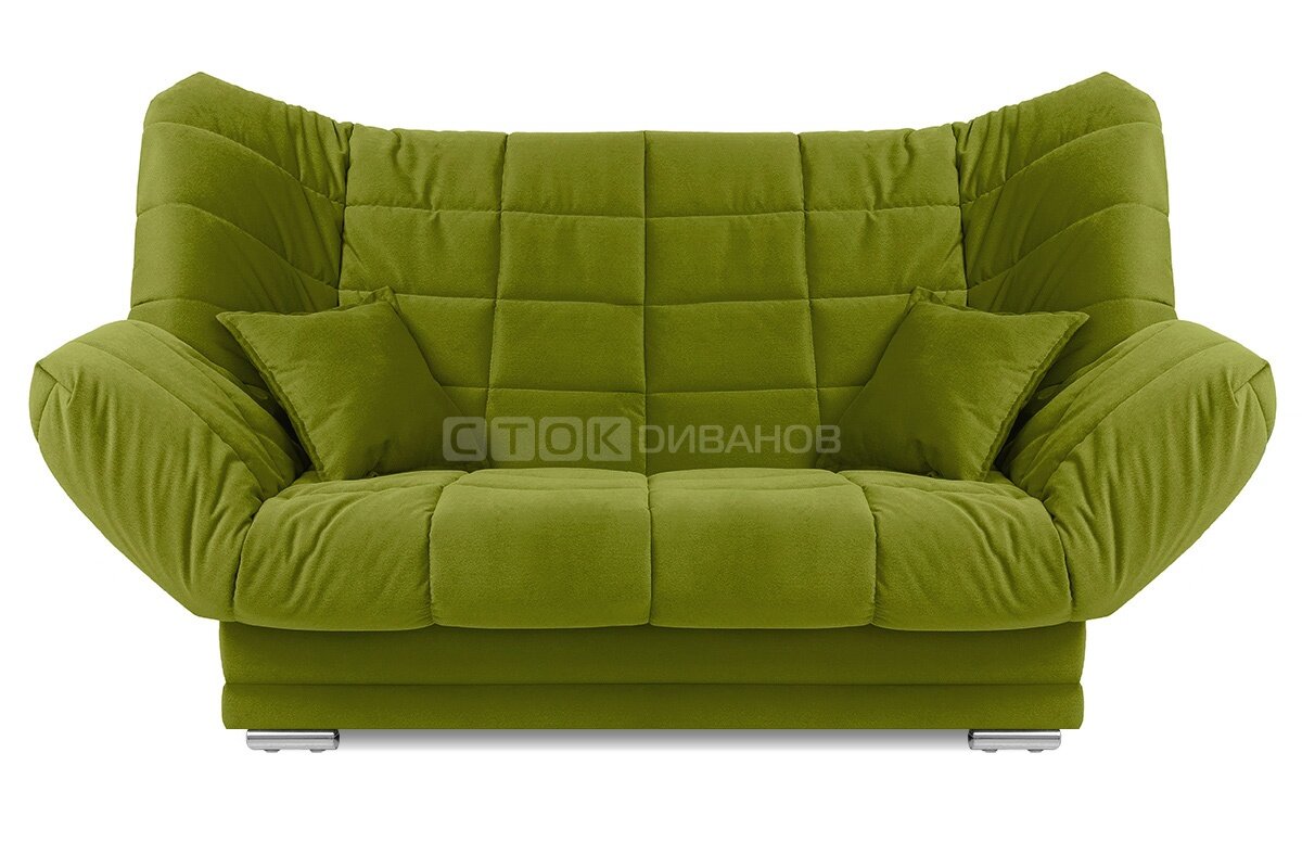Диван Сток Диванов Марко Green салатовый, механизм клик-кляк, съёмный чехол