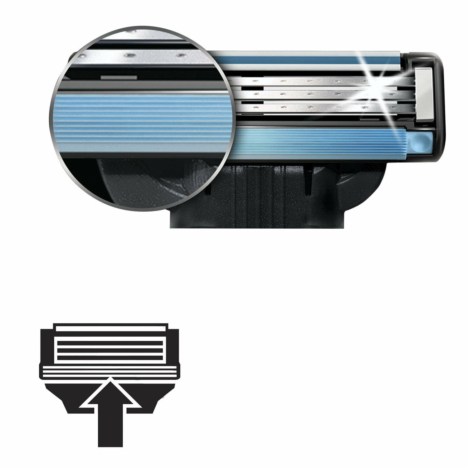 Сменные кассеты для бритья Gillette 12 шт, "Mach3", для мужчин (MAG-81618704)