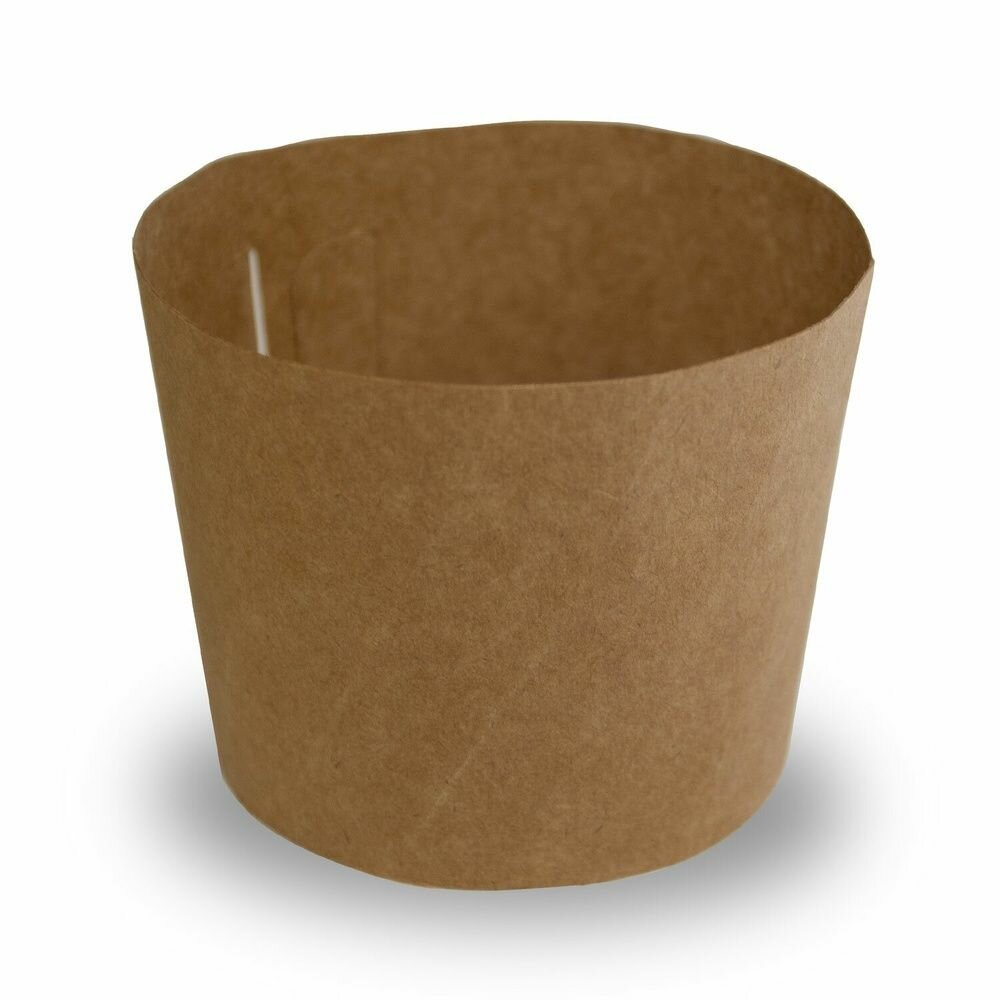 Манжета для стакана Papperskopp Сливс reCup универсальный, крафтовый, комплект 100 шт (600004)