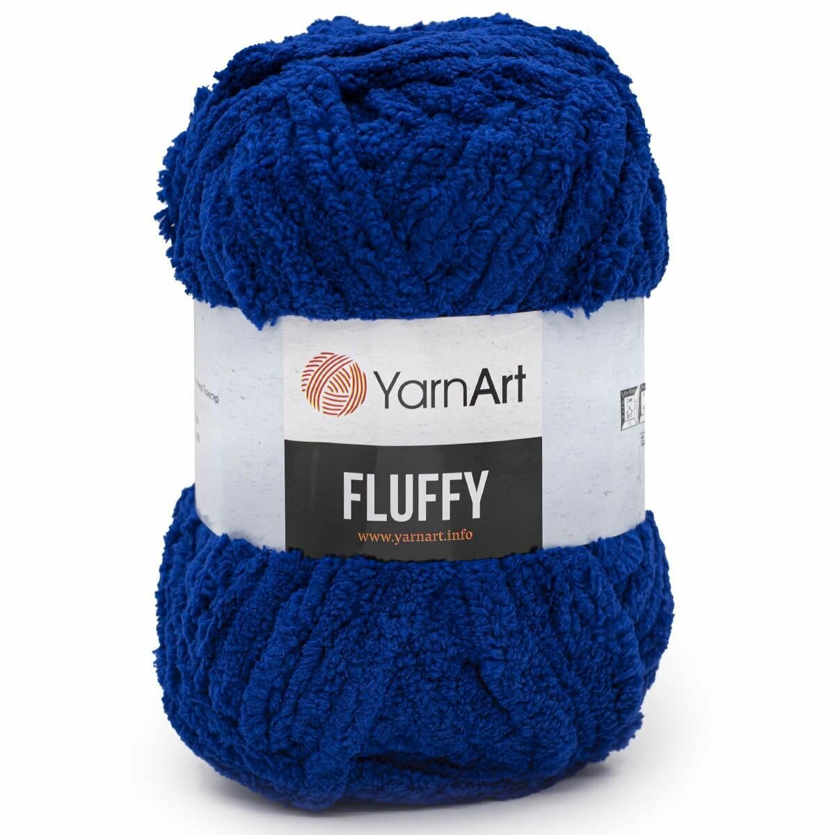 Пряжа YarnArt "Fluffy", 150 гр 70 м, 100% микрополиэстер, 727 синий, 3 шт