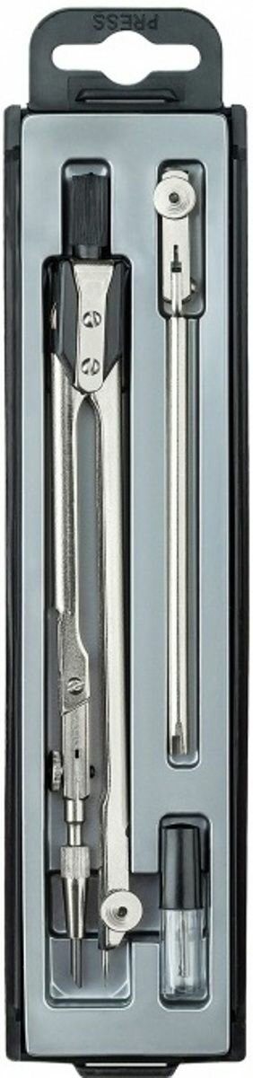 Готовальня GLOBUS 3 предметов, циркуль 125 мм, пенал, европодвес (НЧ3-70-40)