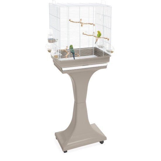Клетка для птиц Imac CAMILLA, белый/серый, на колесах и подставке, 50х30х57/129см (03761)