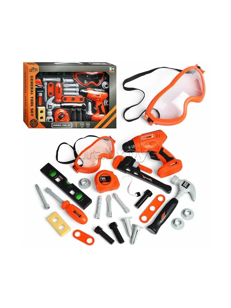 Детские инструменты игрушечные набор строителя