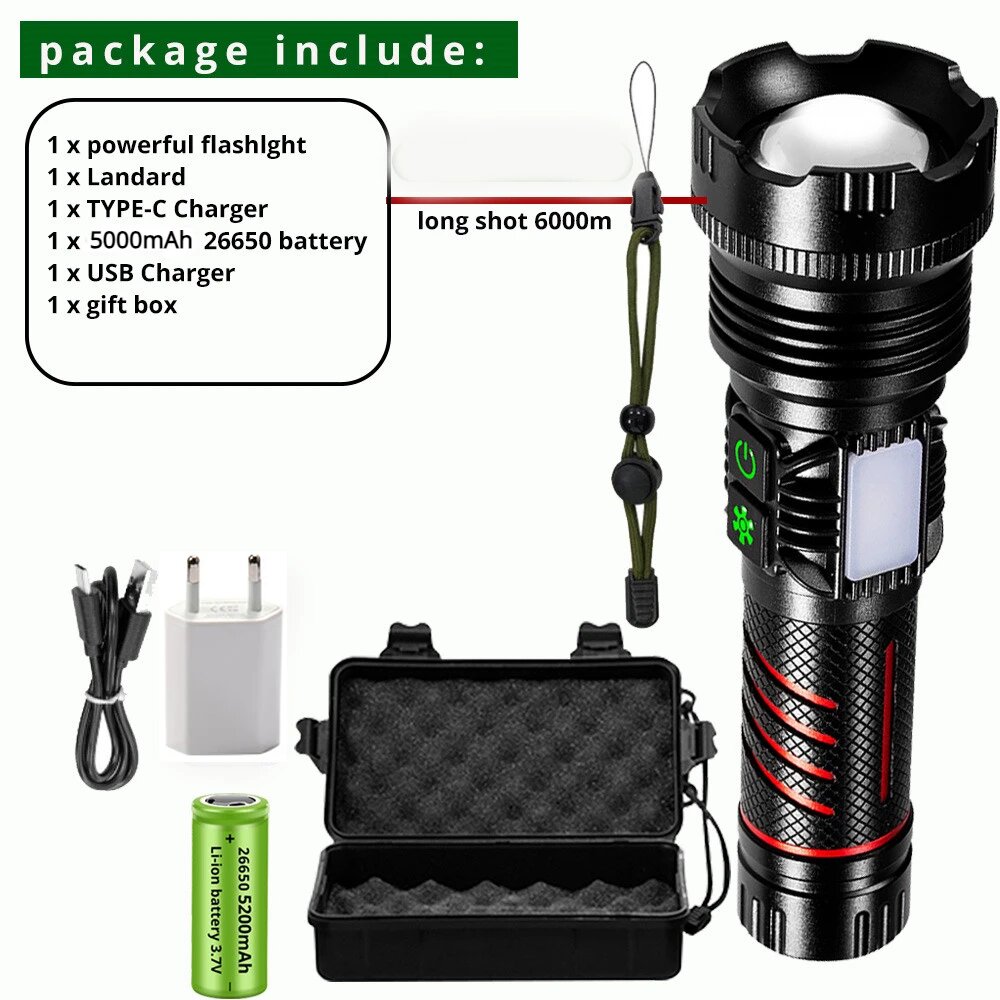 LONKINDE супермощный фонарь 100 Вт PACKAGE A