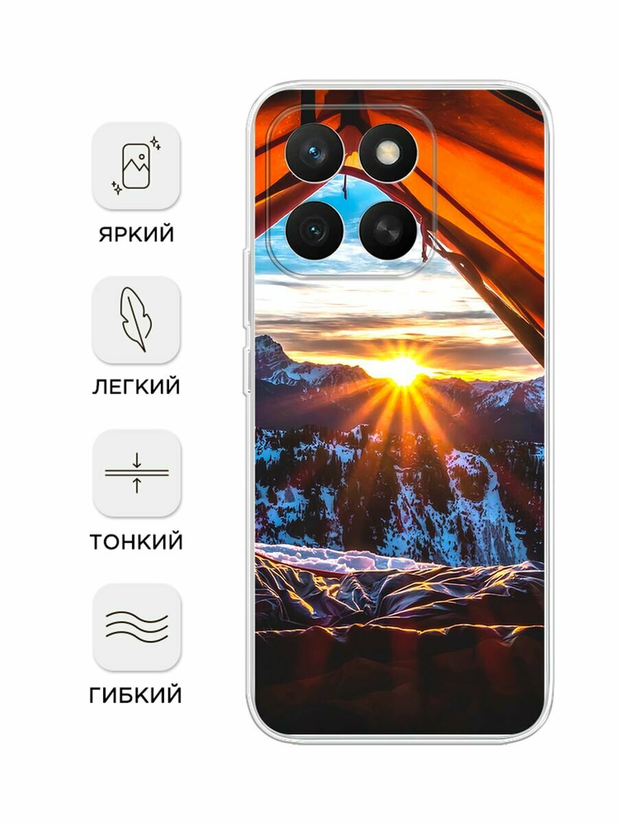 Силиконовый чехол на Honor X8c / Хонор X8c с принтом "Горы 7" — фото 1