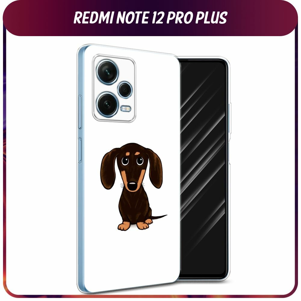 Чехол на Xiaomi Redmi Note 12 Pro Plus / Сяоми Редми Нот 12 Про Плюс с принтом "Маленькая такса"