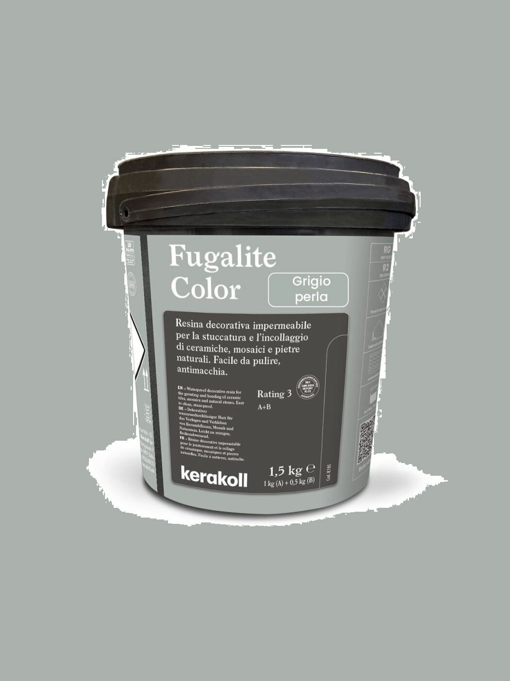 Затирка двухкомпонентная Kerakoll Fugalite Color (1,5кг) Grigio Perla