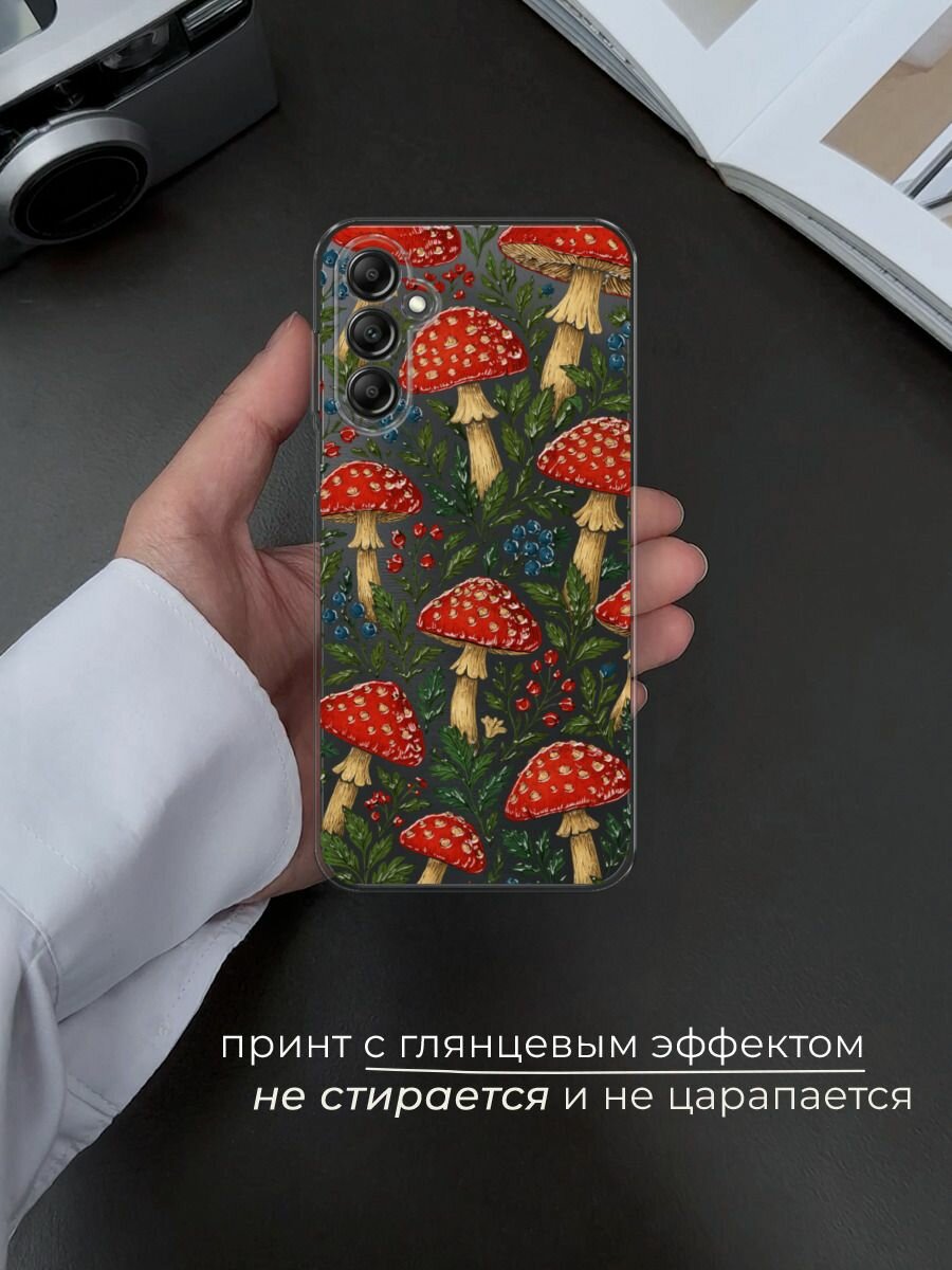 Чехол на Samsung Galaxy A15 / Самсунг А15 с принтом Мухоморы — фото 1