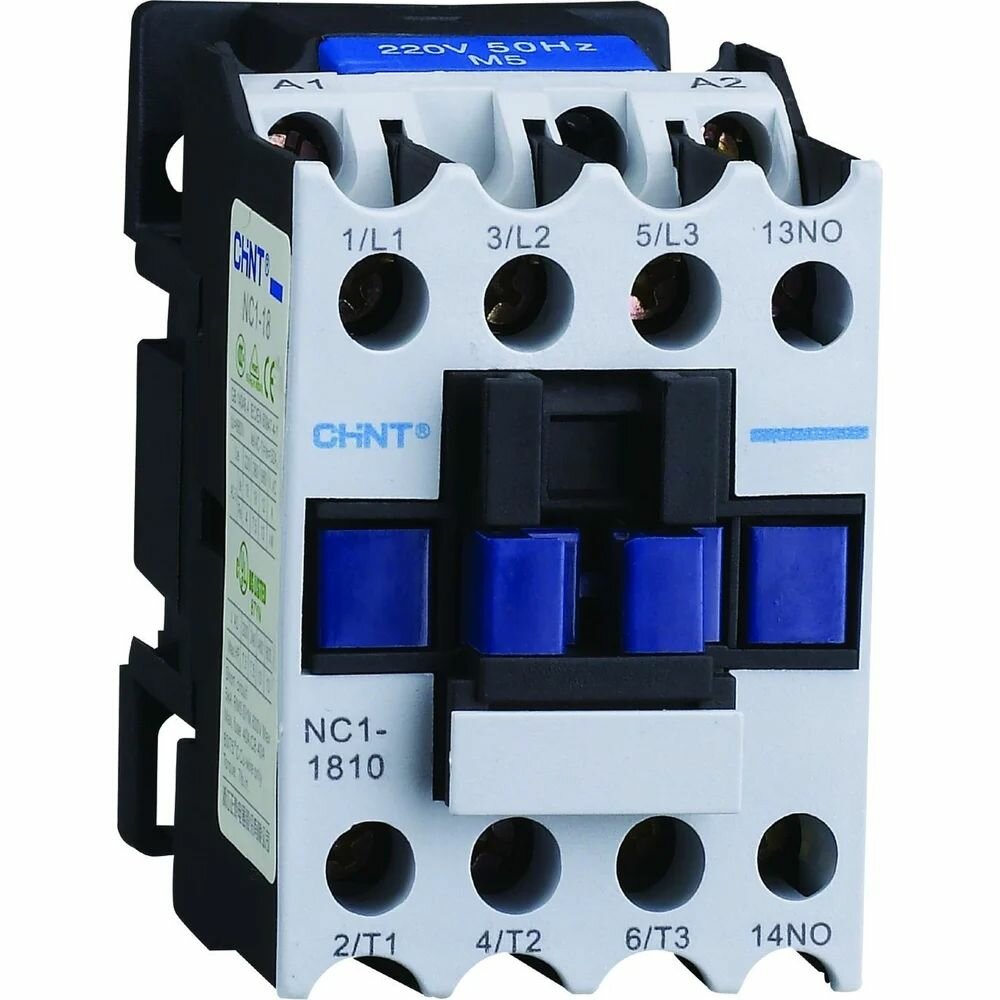 Контактор CHINT NC1-1810Z 18А, катушка 24В DC, 1НО (R) 221621