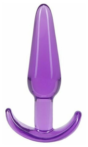 Фиолетовая анальная пробка в форме якоря Slim Anal Plug - 10,8 см.