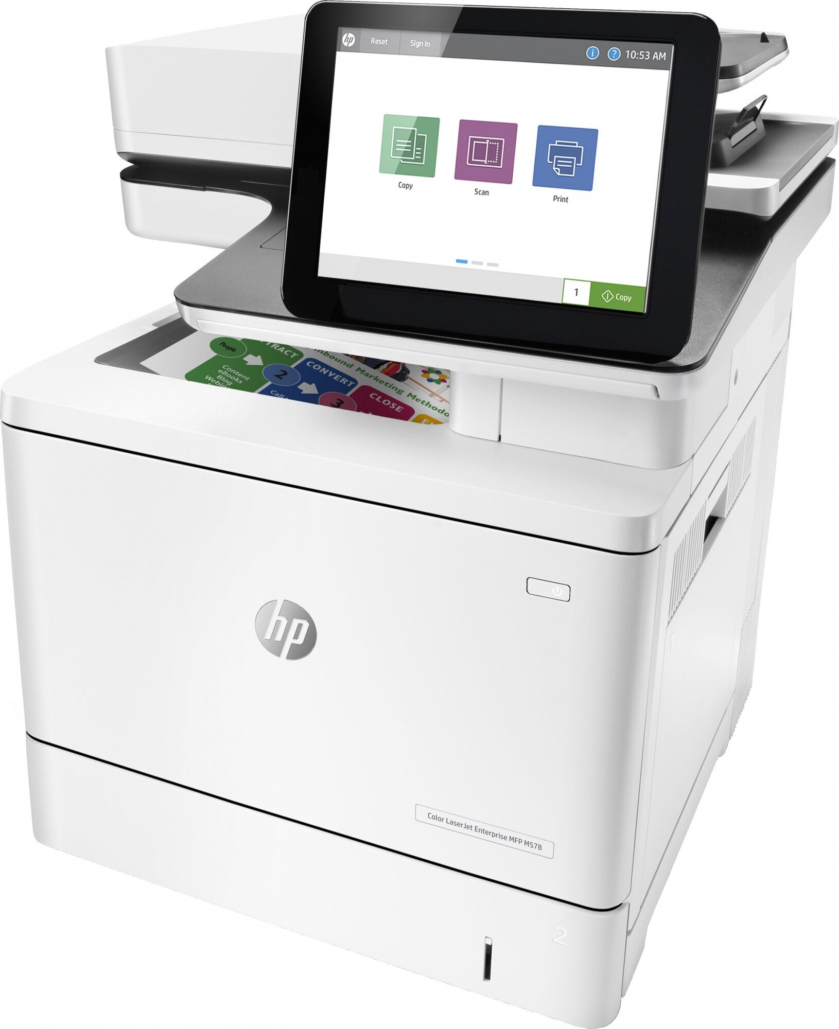 МФУ лазерный HP Color LaserJet Enterprise M578dn (7ZU85A) A4 Duplex белый/черный