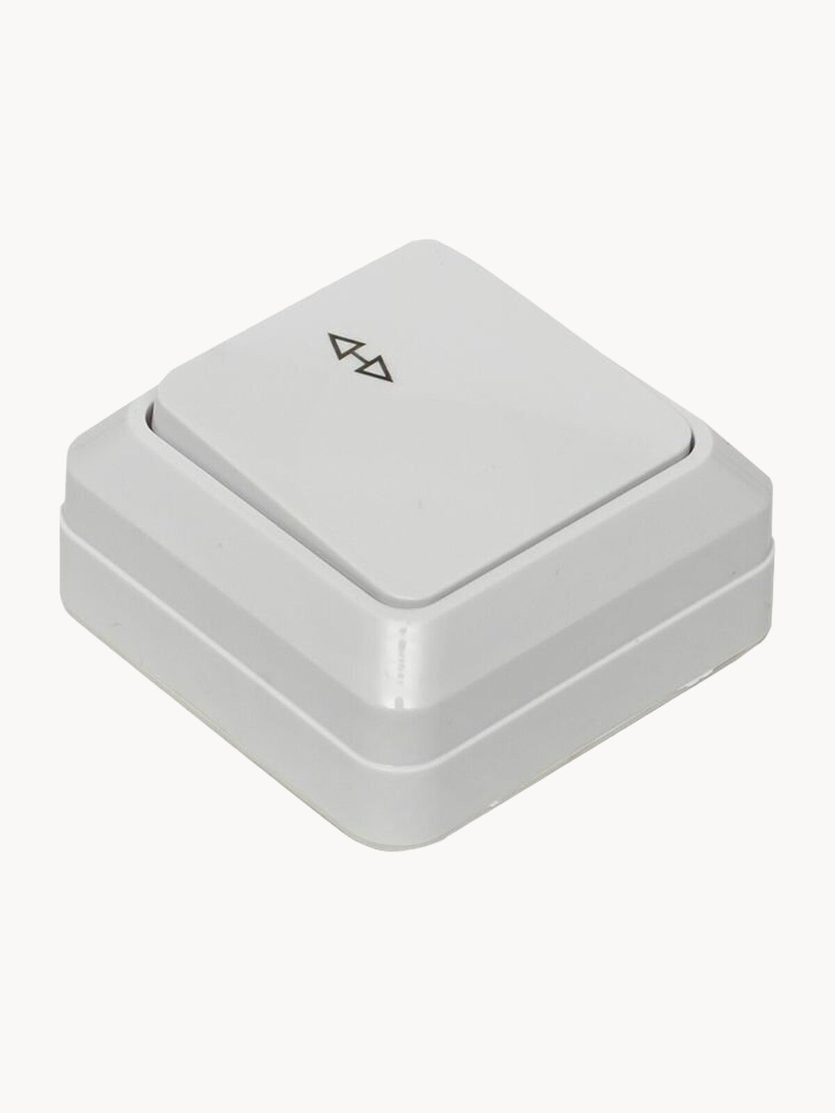 Выключатель проходной накладной EKF одноклавишный, 10А, белый, коллекции Рим