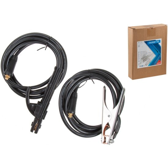 Solaris Комплект сварочный для MMA (до 200А, 3 + 3 м) (разъем 9 мм (тип 10-25)) (WA-4211)