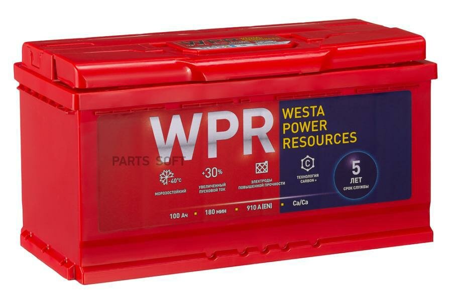 Аккумулятор wpr premium 100 а/ч обратный r+ 353x175x190 l5 en 910 а