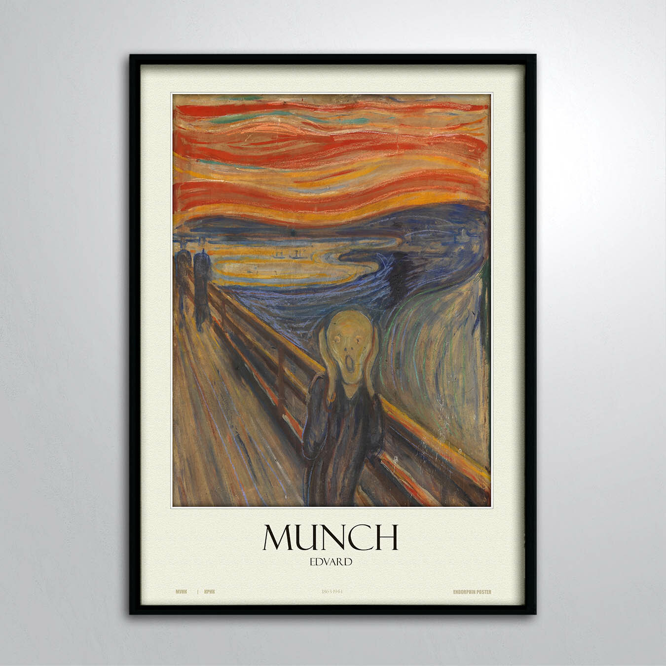 Постер в раме/Картина на стену/Эдвард Мунк Крик 1893г