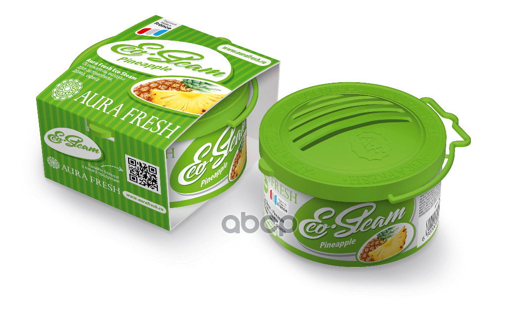 Ароматизатор на панель приборов древесное волокно (pineapple) 40г Eco Steam AURA FRESH Aura Fresh арт. 23040