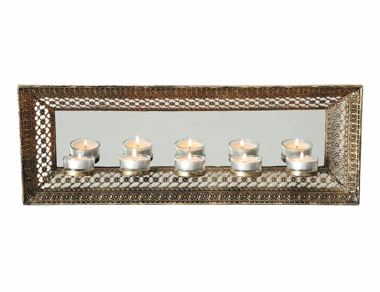 Настенный подсвечник аллеанзе, стекло, металл, 49х18 см, Boltze 1018027