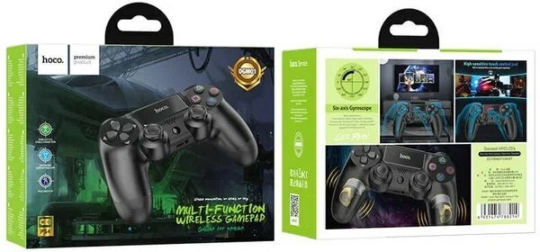 Геймпад HOCO DGM01, для PS4, с виброотдачей, беспроводной, цвет черный — фото 1