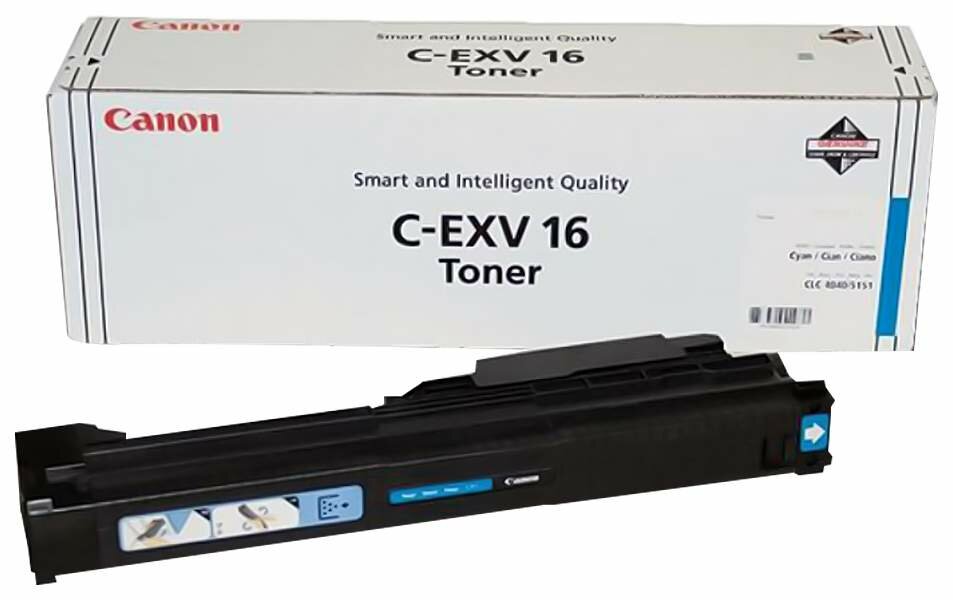 Тонер-туба Canon C-EXV16/GPR-20 Cyan [1068B002] к копирам iRC 5185i/ CLC4040/ 4141/ CLC5151, голубой, 36'000стр.
