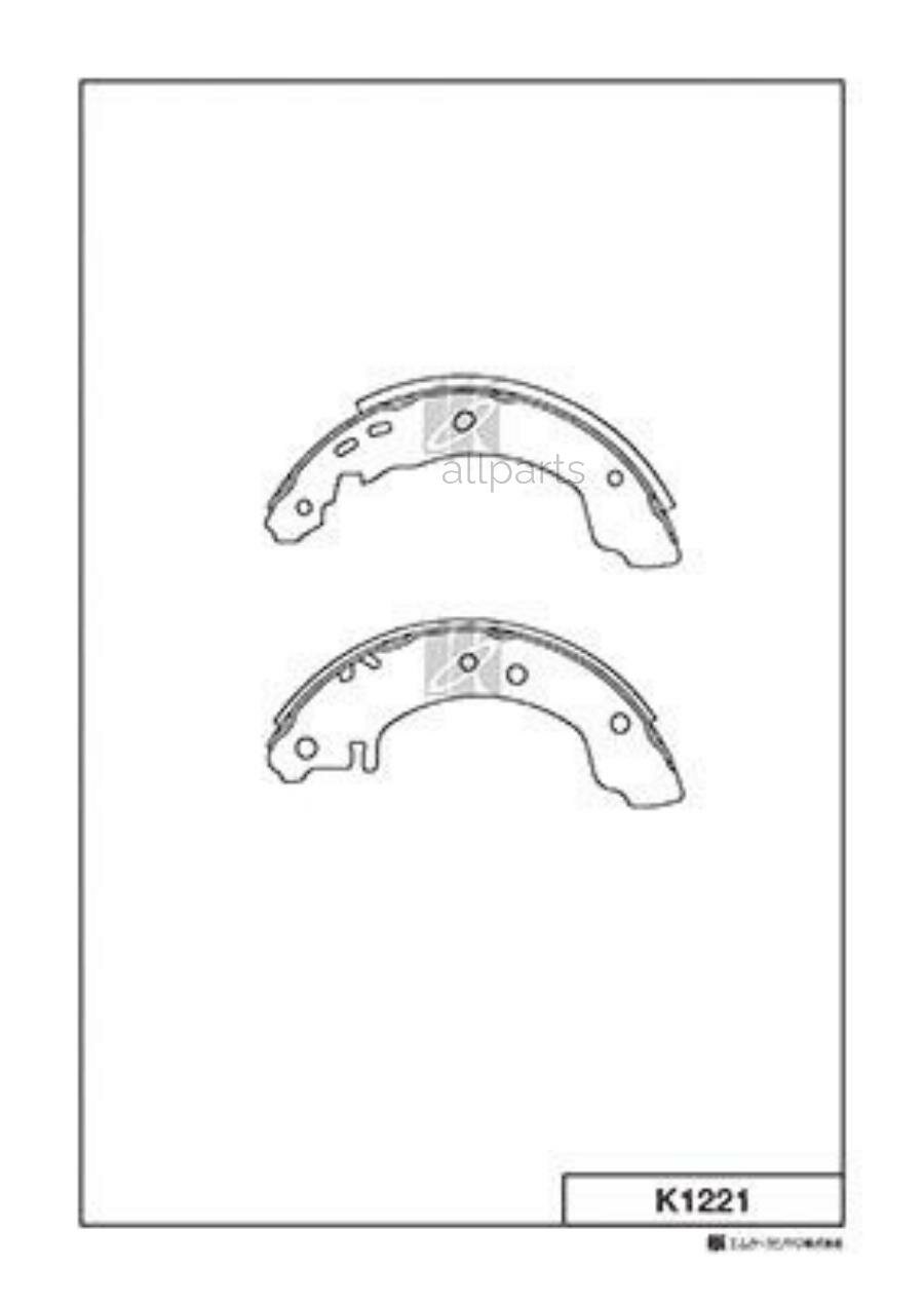 KASHIYAMA K1221 Колодки тормозные барабанные, задние