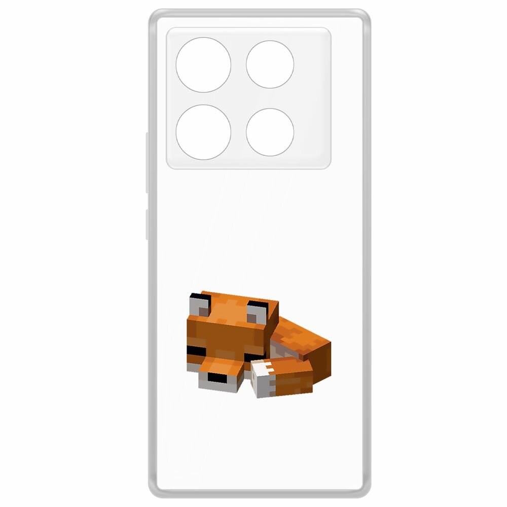 Чехол-накладка Krutoff Clear Case Minecraft-Спящий Лисенок для INFINIX Note 40 Pro