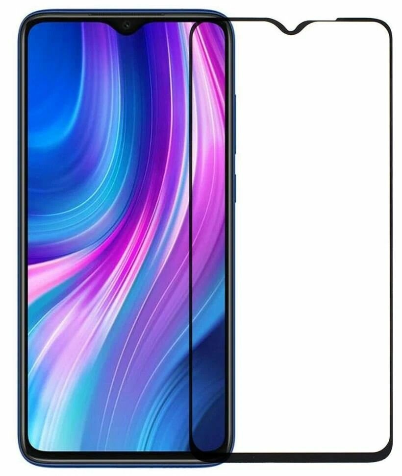 Защитное стекло 5d, для Xiaomi Redmi Note 8 Pro, черное