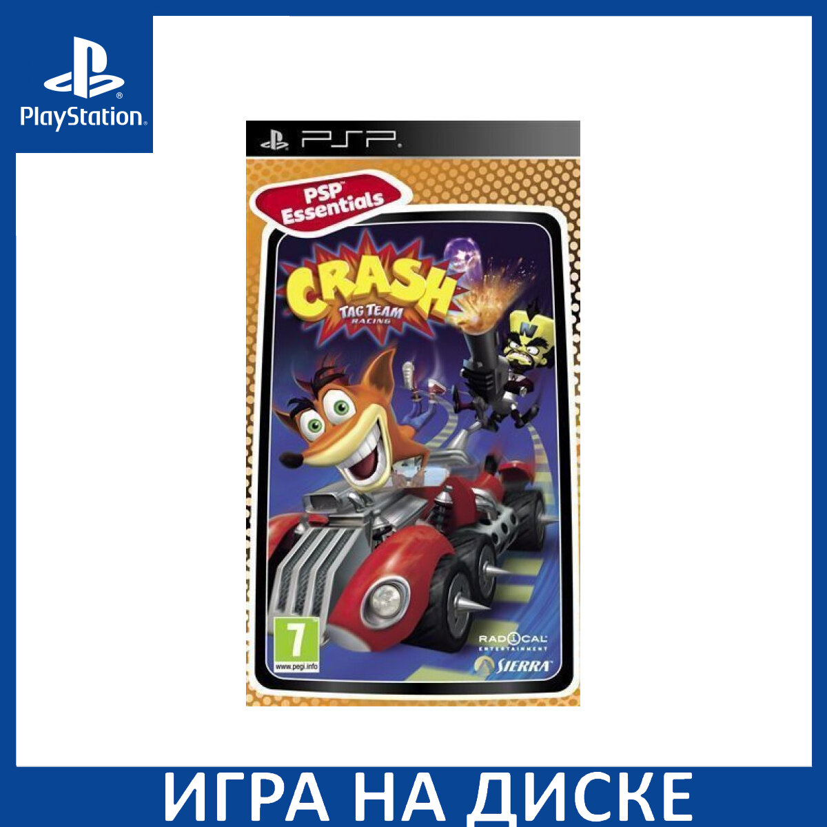 Игра Crash Tag Team Racing PSP Английский язык Диск на PlayStation Portable уценка