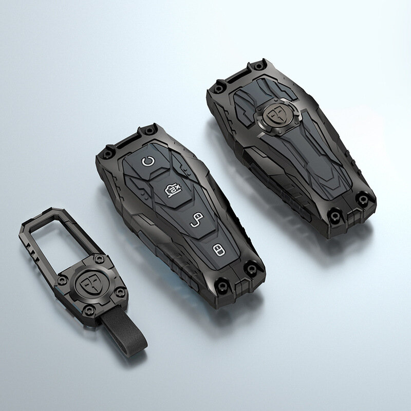 Чехол для ключей BYD Qin Plus Song Pro New Energy Key Case 2024 Heavy Mecha, силиконовый, металлический