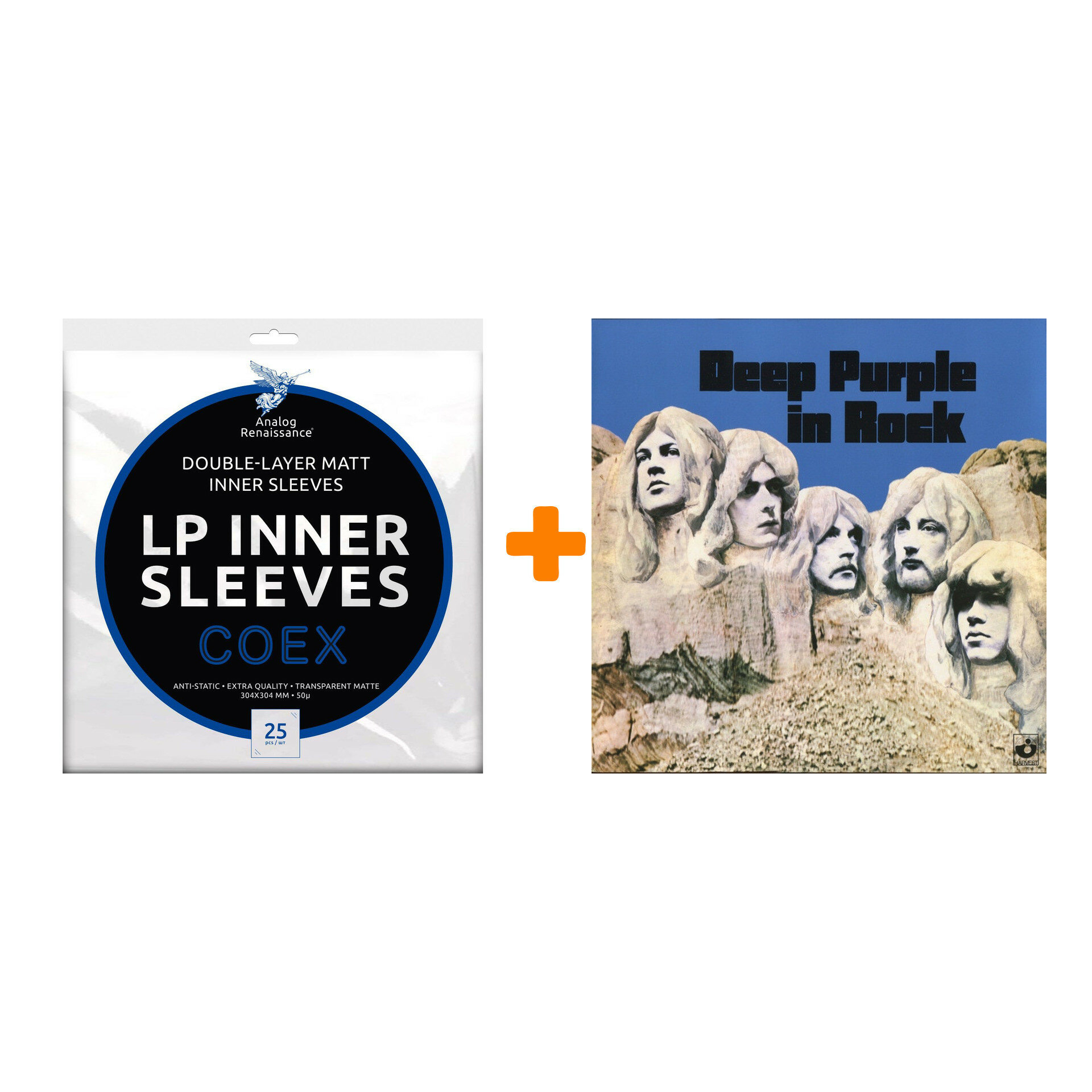 DEEP PURPLE In Rock Limited Edition Coloured Vinyl LP + Конверты внутренние COEX для грампластинок 12" 25шт Набор