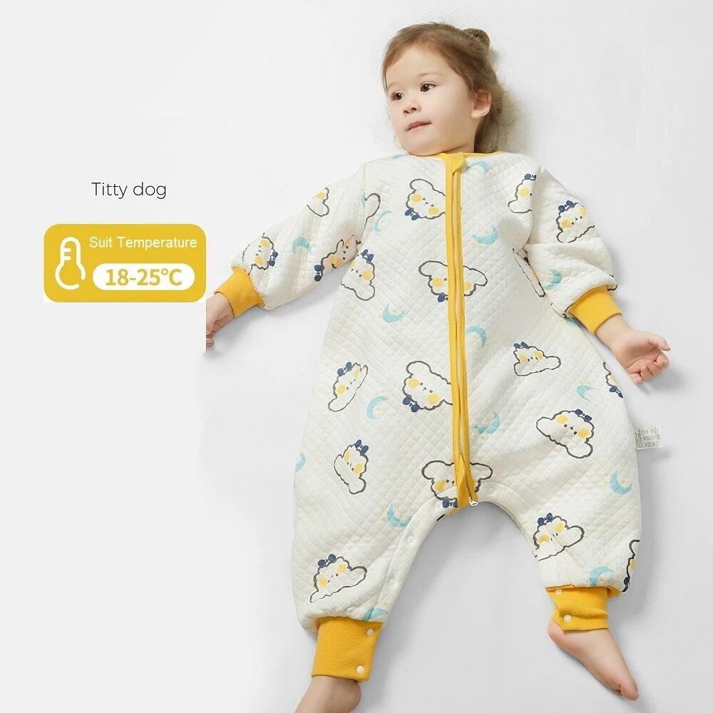 Детский спальный мешок Giol Me Num хлопок 4-5T(120), Желтый, Titty dog