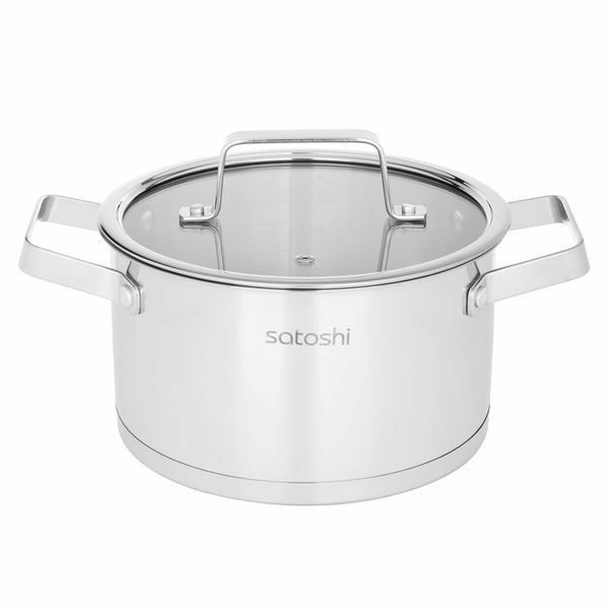 Кастрюля 20х11,5см. 3,4л. со стекл. крышкой, индукция Satoshi Шато