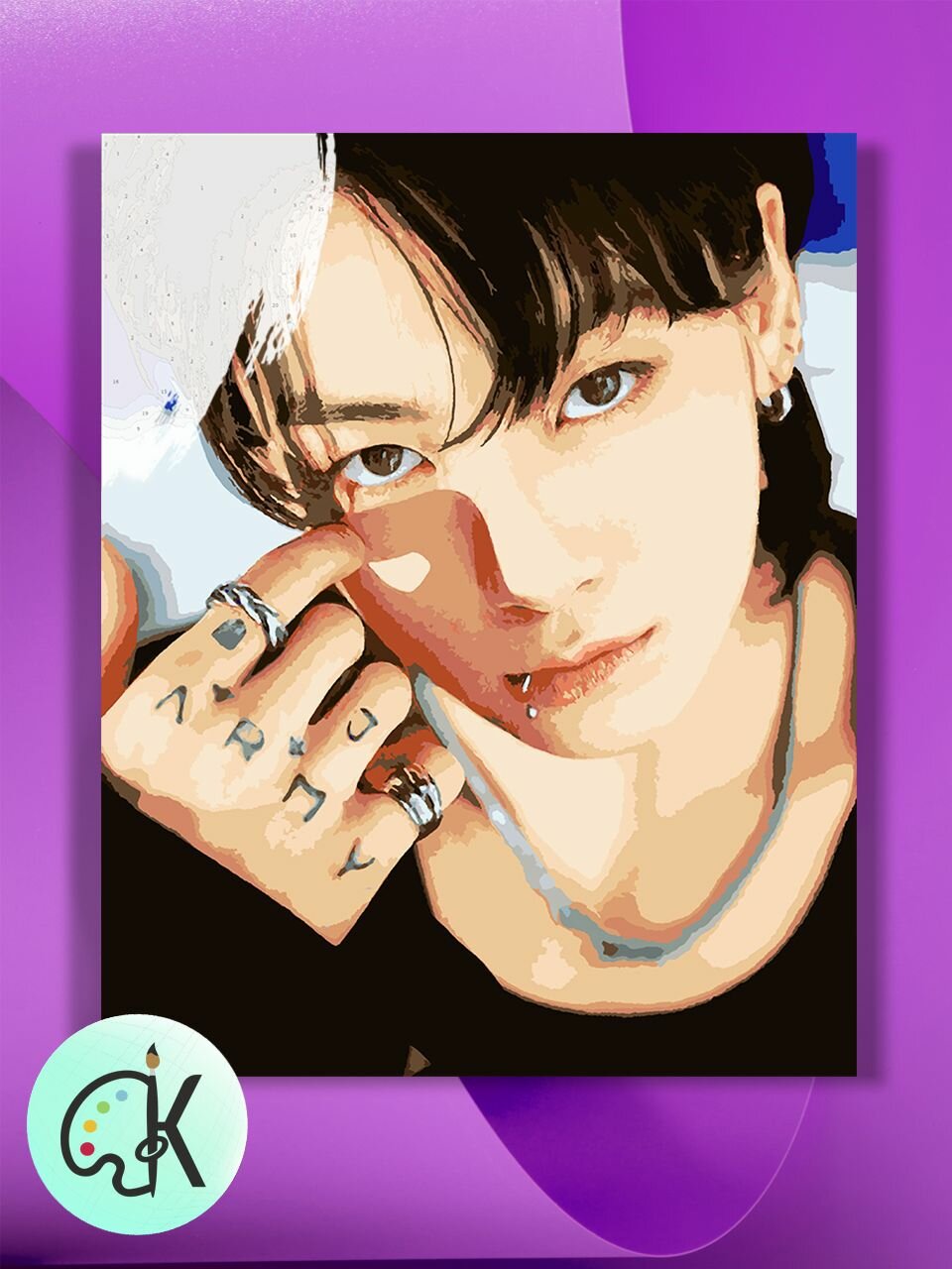 Картина по номерам на холсте BTS Чонгук - ARMY, 40 х 50 см