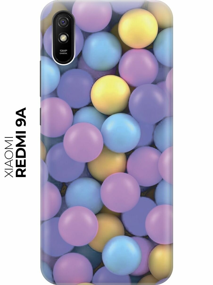 Силиконовый чехол Сиреневые шары на Xiaomi Redmi 9A / Сяоми Редми 9А