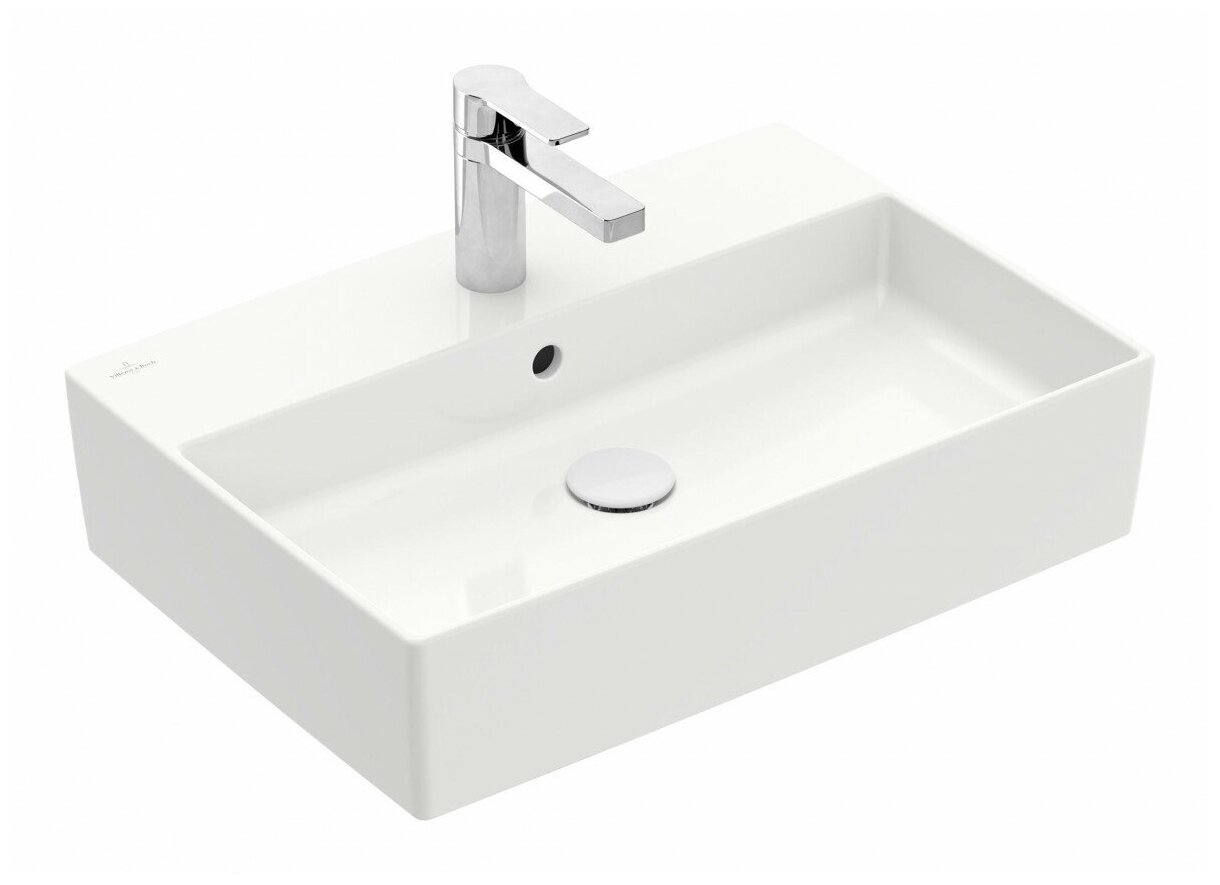 Раковина накладная Villeroy & Boch 4A076001 Memento 2.0 Раковина на столешницу 60х42 см, альпийский белый (White Alpin)