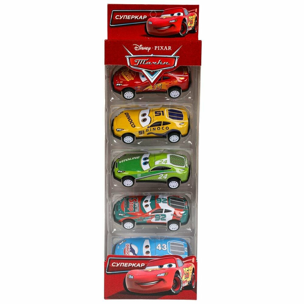 Машина металлическая тачки набор 7,5 см. инерция, 5 шт. (в асс) Технопарк RR-SET-0047-R (288)