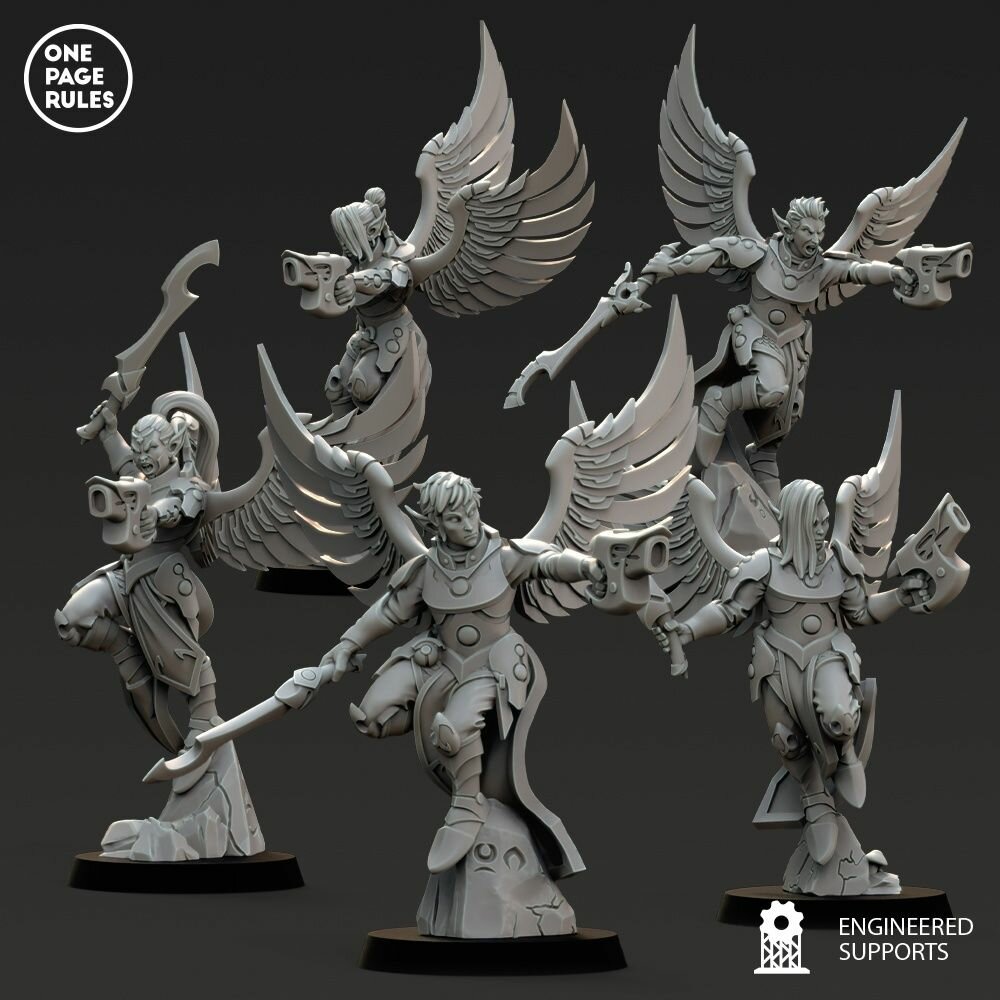 Миниатюра Warhammer Eldar High Elves Glider Guards 2