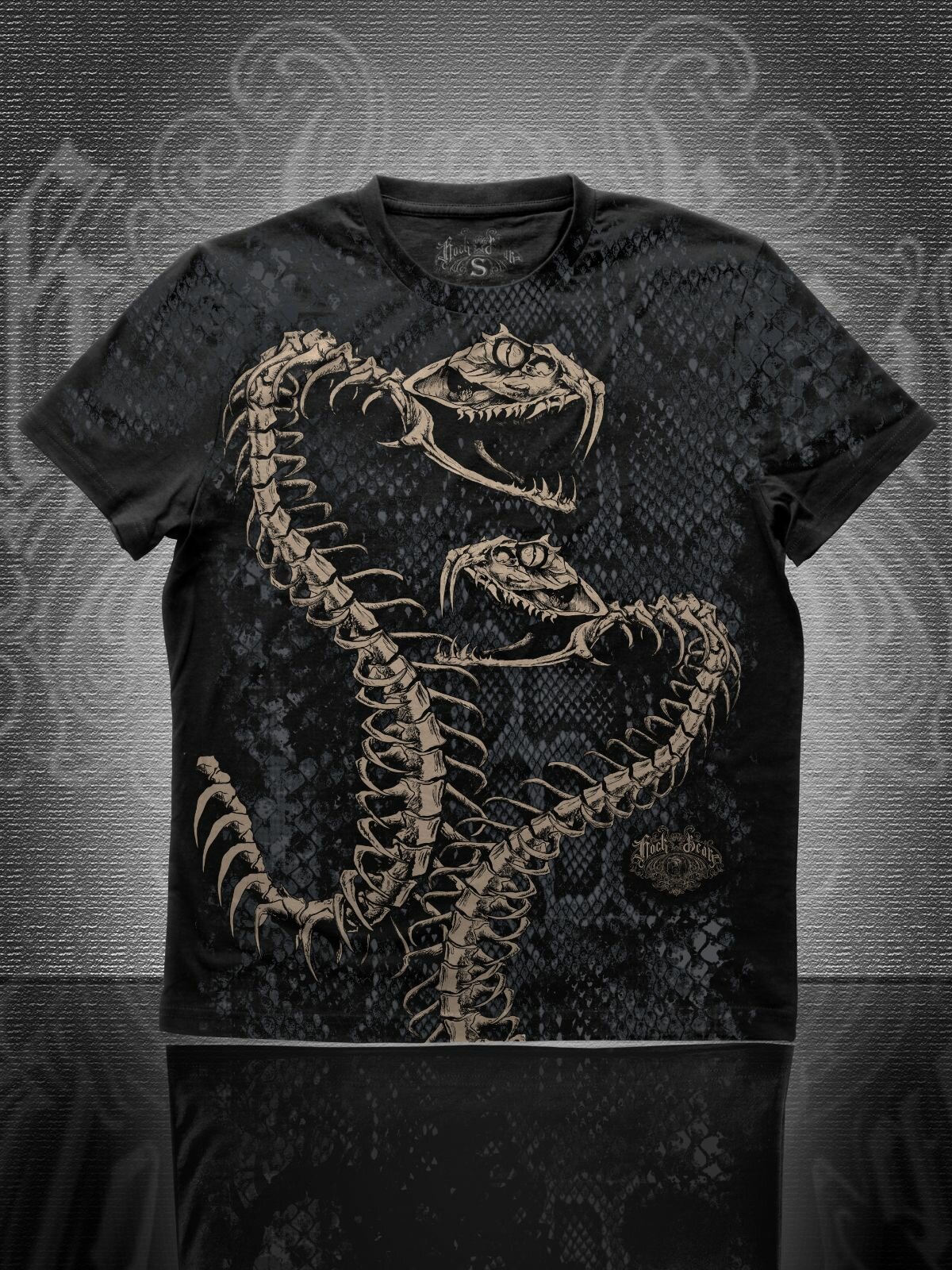 Футболка ЗМЕИ СКЕЛЕТЫ