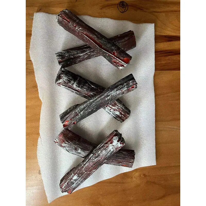 Имитация дрова, лампа с пламенем, искусственный древесный уголь из смолы, Искусственный 6pcs