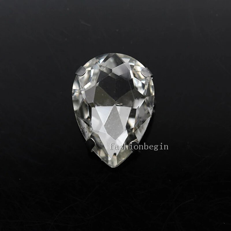 Стразы QiARSOYOO 4-40 мм 24 цветов Серебряный, 30x40mm 2pcs, clear