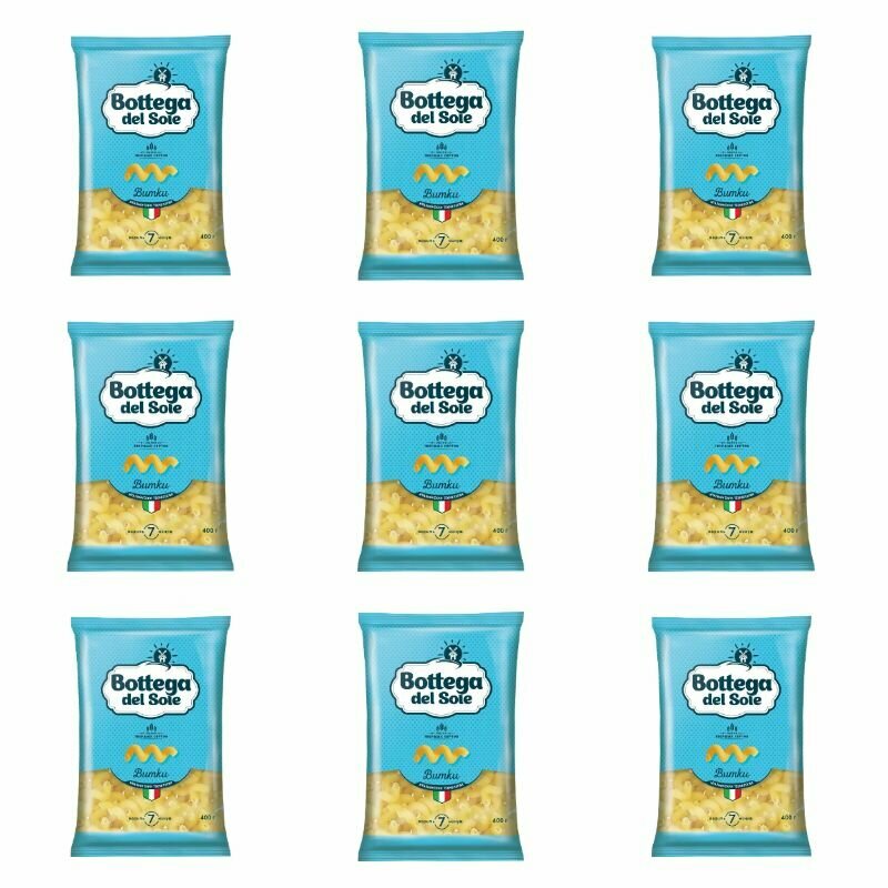 Bottega del Sole Макароны, Витки, группа В, 400 гр, 9 уп.