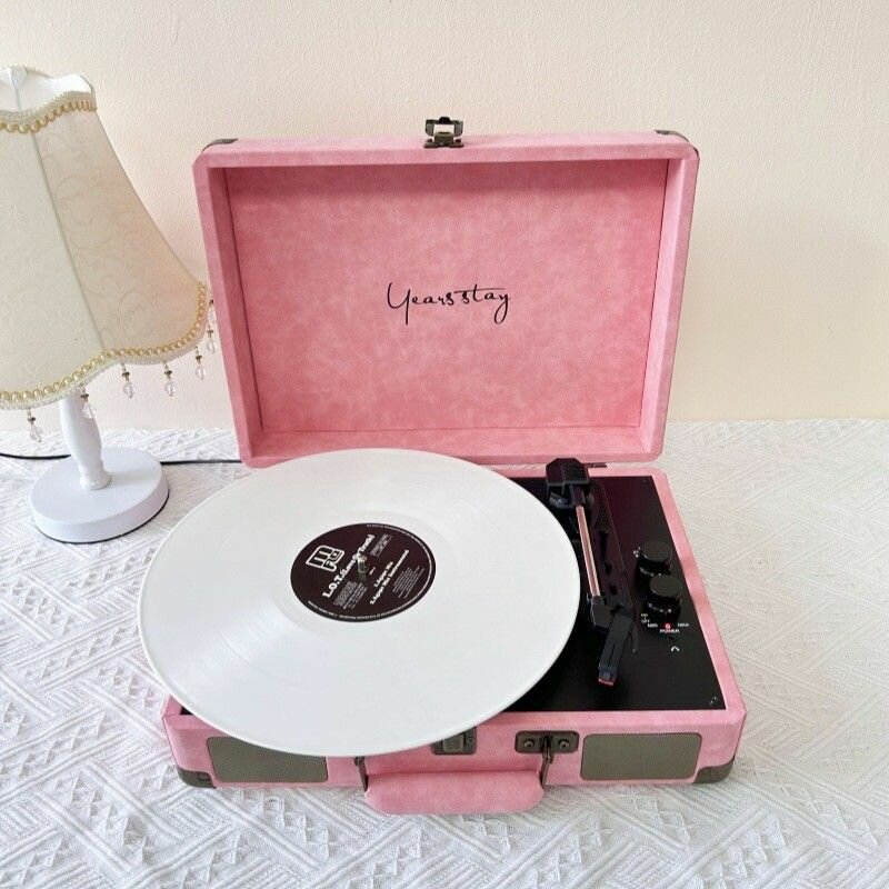 Виниловый проигрыватель патефон AudioRetro AR-007, AUX разъём, Bluetooth, 3 скорости воспроизведения, Проигрыватель виниловых пластинок ретро