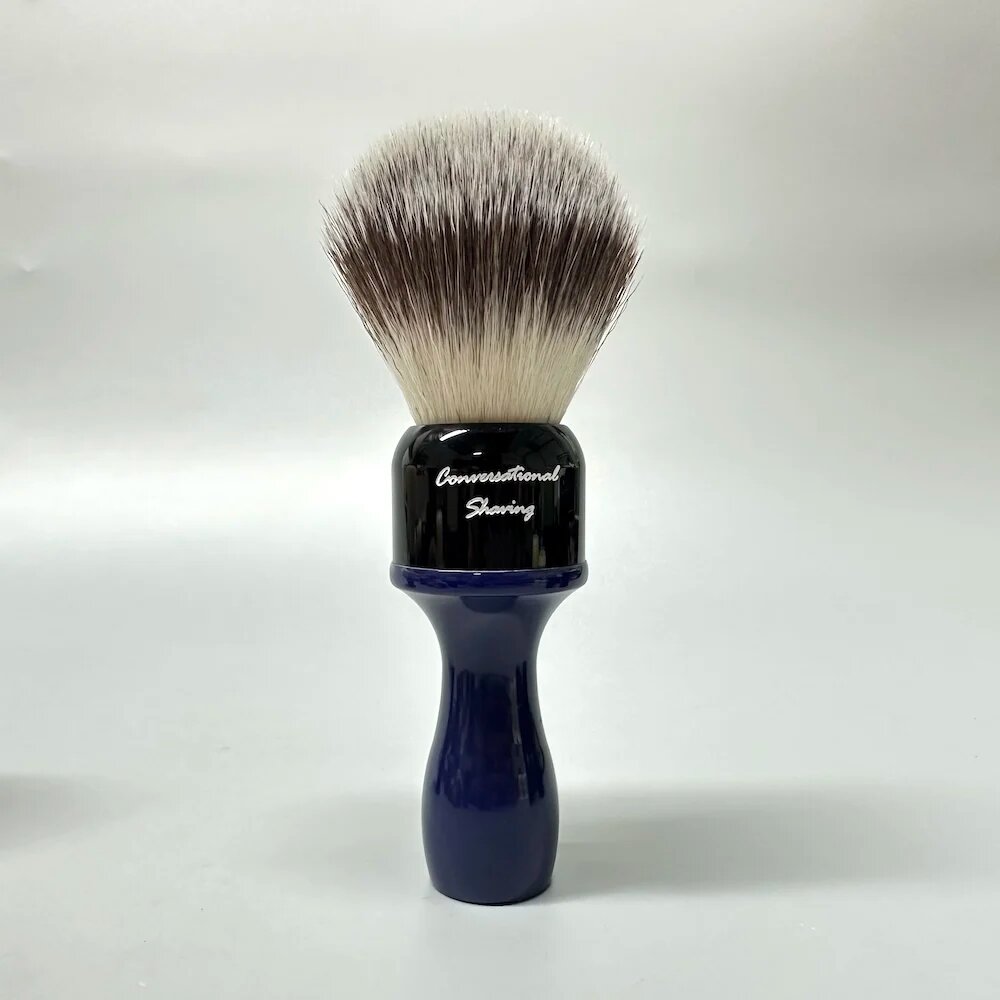 Conversational Shaving-24 мм G4 Кисть для бритья из синтетических волос с длинной ручкой, лучший выбор для парикмахера, хороший подарок для мужчин
