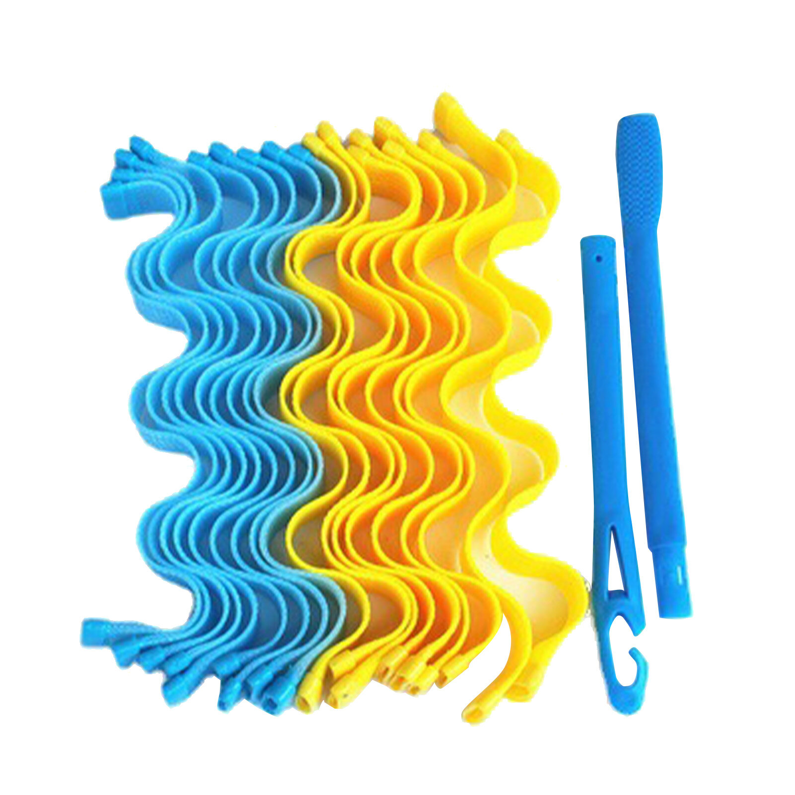 Набор для укладки спиральных локонов своими руками, пластиковые бигуди для укладки спиральных локонов для женщин и девушек, очень длинные волосы 30 см/11,8 дюйма (18 шт.)