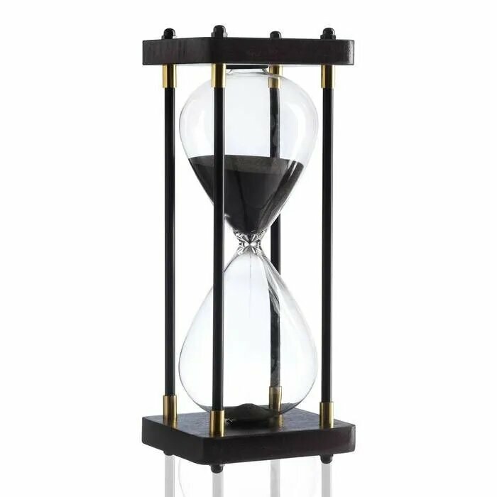 Песочные часы "Бесконечность" на 30 минут с черным песком