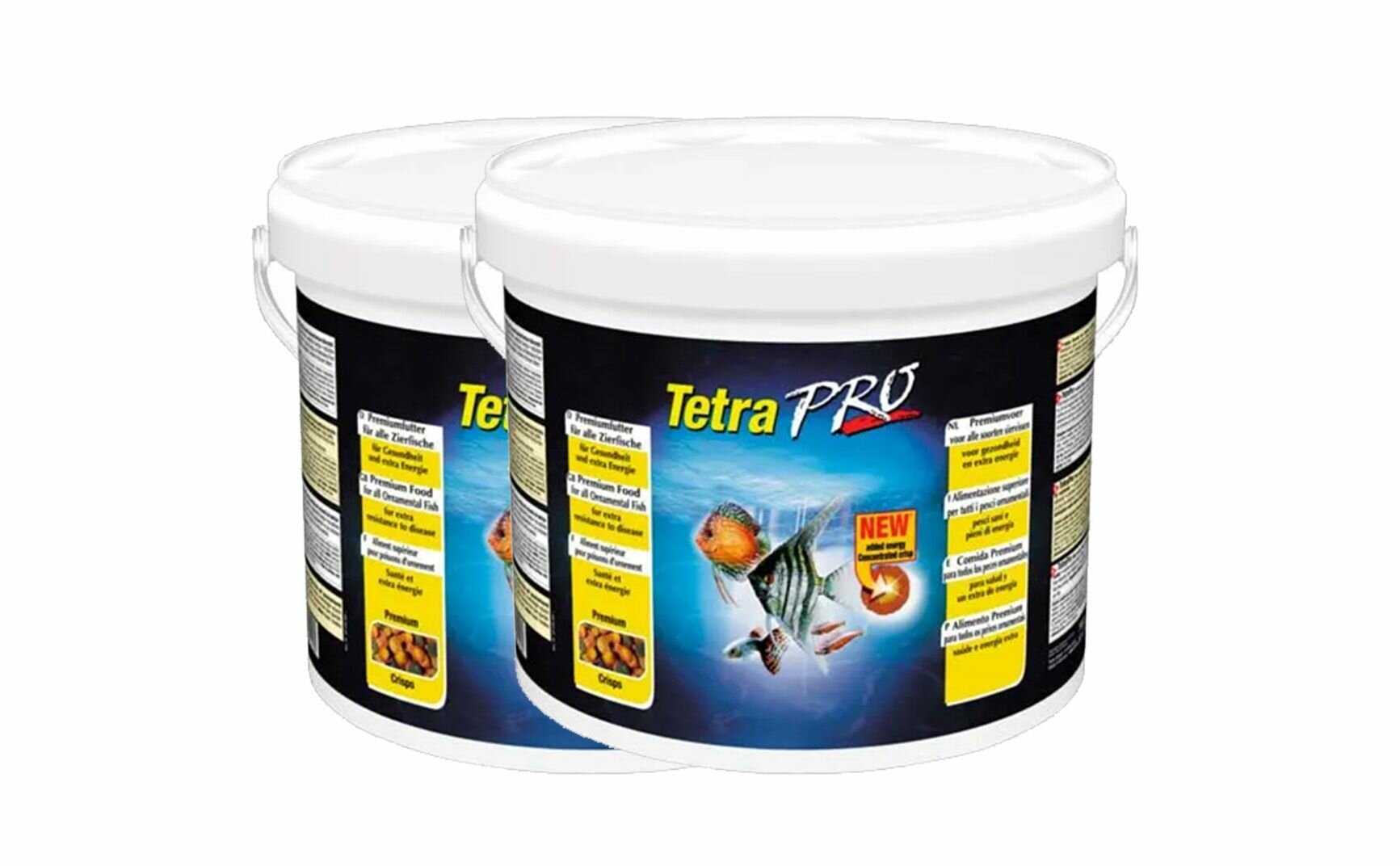 TetraPro Energy Crisps корм-чипсы для всех видов рыб для дополнительной энергии 10 л (ведро) х 2 шт.