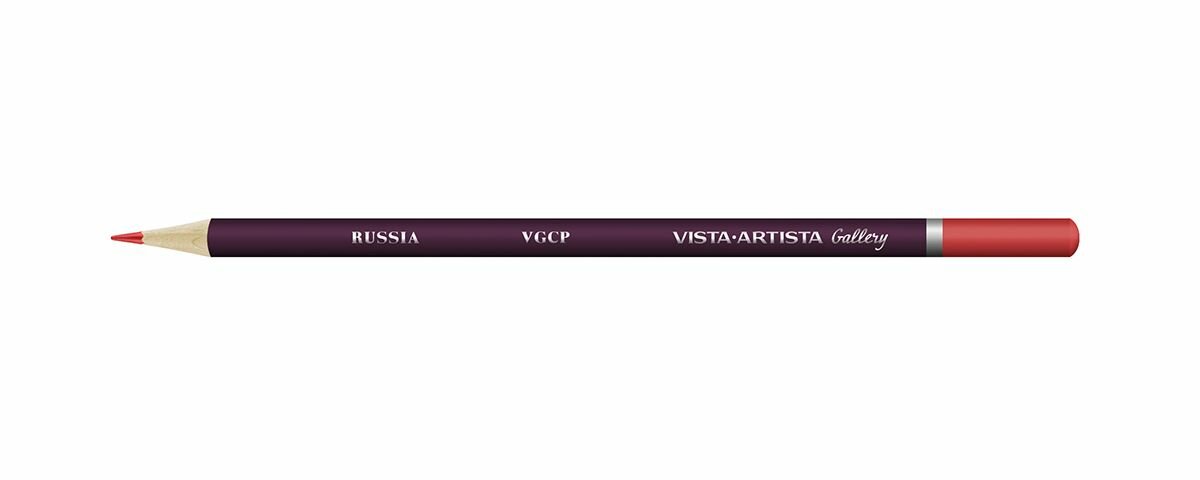 Карандаш 6 штук цветной художественный "VISTA-ARTISTA" "Gallery" VGCP заточенный 715 Индийский красный (Indian red)