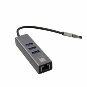 5bites переходник Кабель - адаптер UA3 - 45 - 11BK USB3.0 сетевая карта 3 USB3.0 RJ45 1G AL GREY