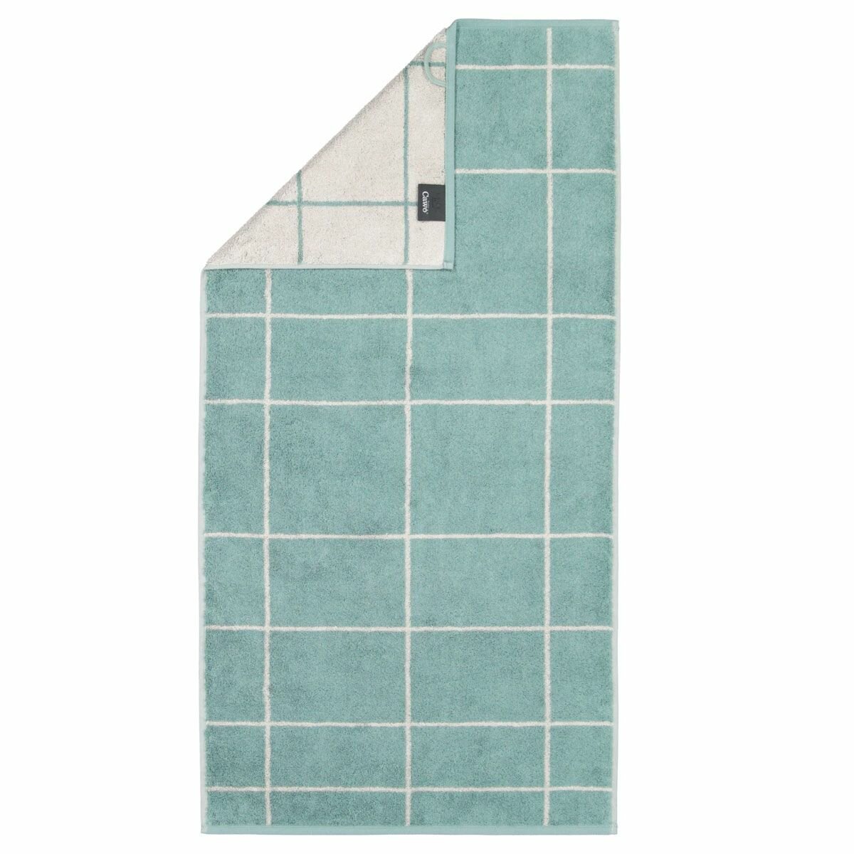 Полотенце махровое Cawo Lines 50x100см, цвет зеленый, плотность 500 г/м2